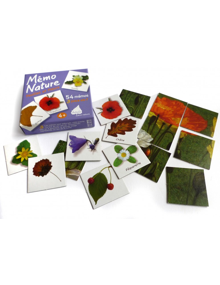 Mémo nature feuilles et fleurs - Betula - Les jouets Français