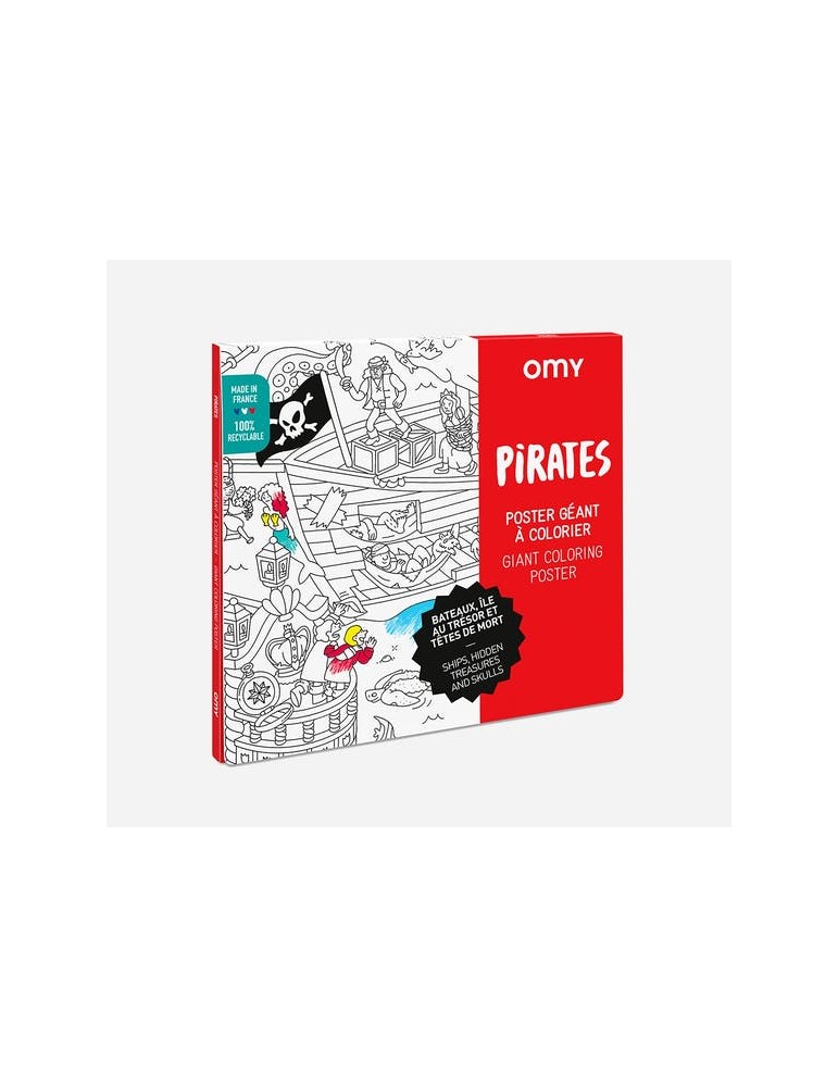 Poster à colorier - Pirates - Omy - Les Jouets Français