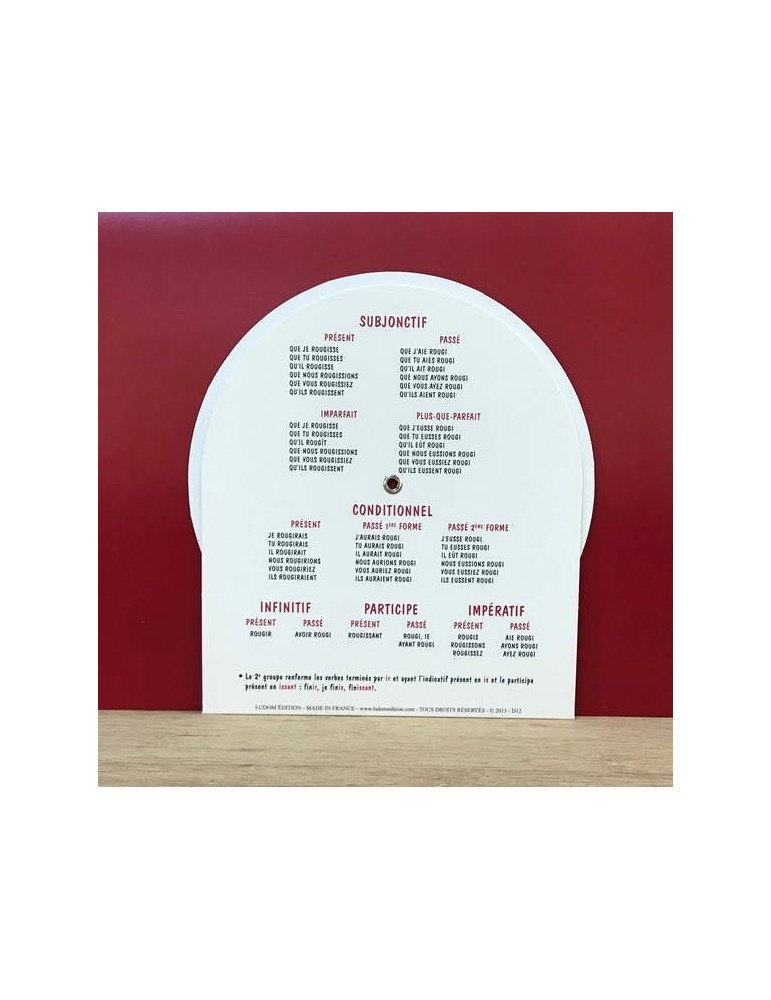 Disque conjugaison 2e groupe